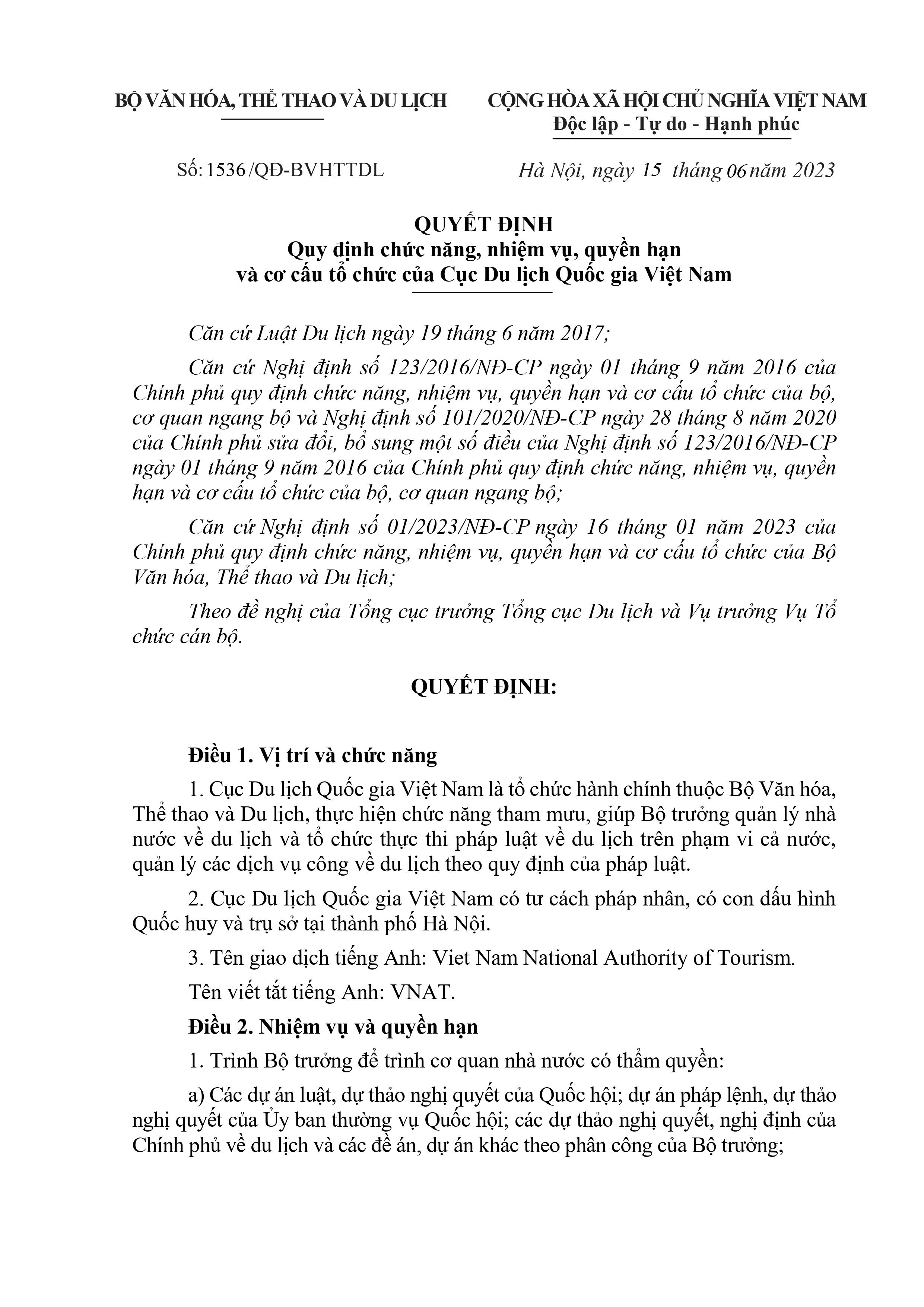 Giới thiệu - Cục Du lịch Quốc Gia Việt Nam